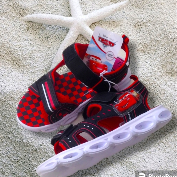 Disney Pixar | Shoes | New Disney Pixar Cars Sandals Light Up Shoes Sz ...